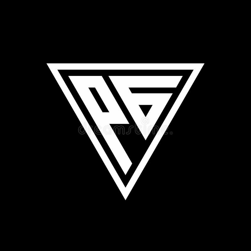 PG Logo Monogram with Triangle Shape Designs Template Stock Vector ...