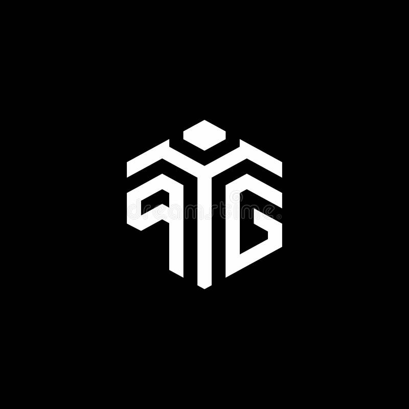 PG Monogram Logo with Abstract Hexagon Style Design Template Stock ...