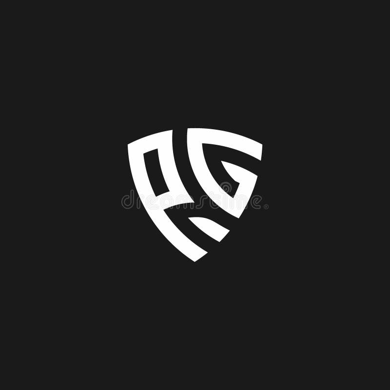 PG Monogram Logo with Shield Shape Stock Vector - Illustration of ...
