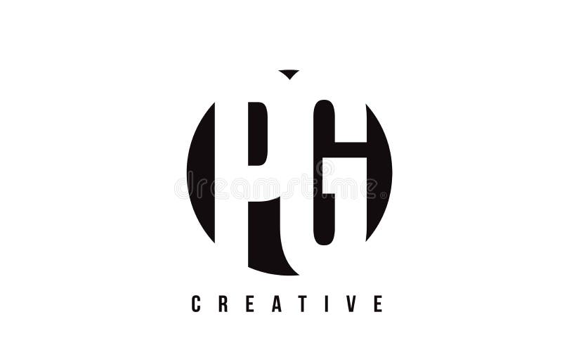 PG P G White Letter Logo Design with Circle Background. Stock Vector ...