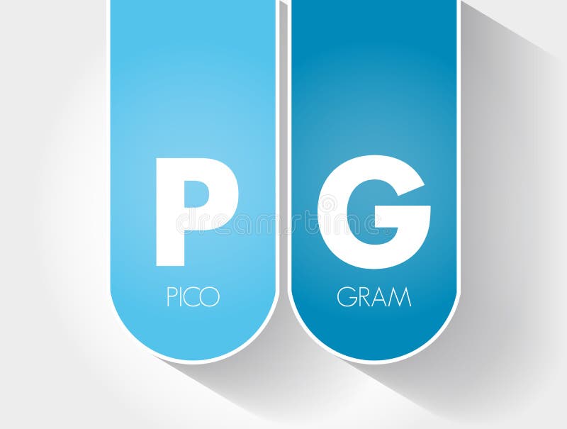 Pg Picogramme Acronyme Concept Médical Contexte Illustration Stock ...