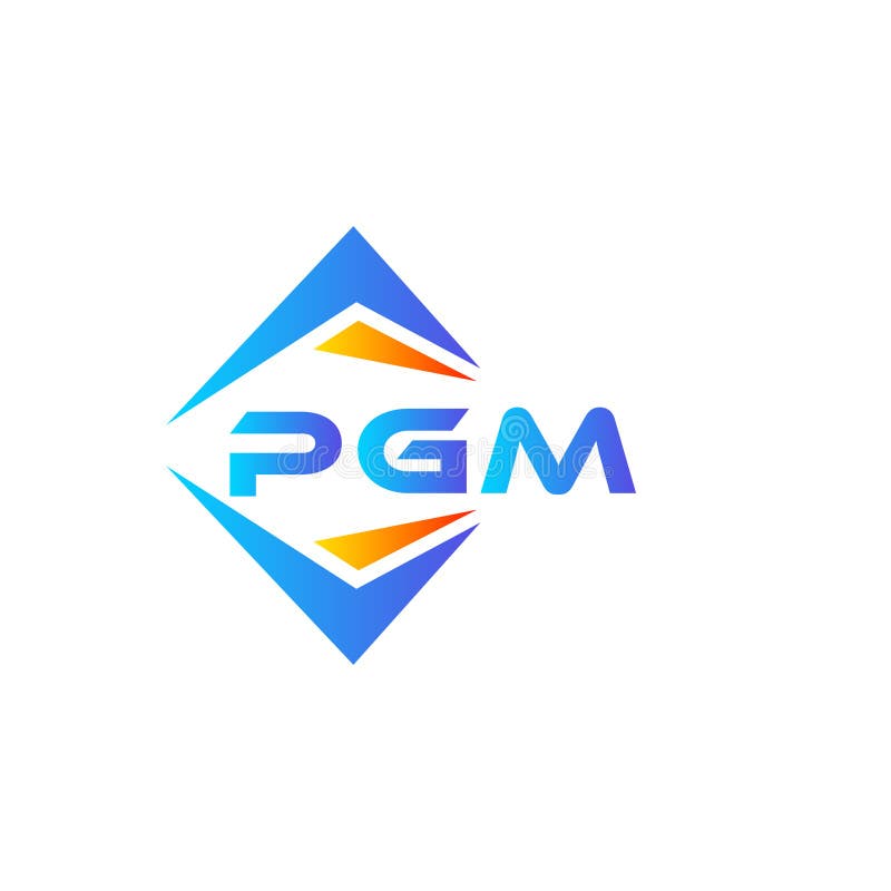 PGM Abstract Technology Logo Design on White Background. PGM Creative ...