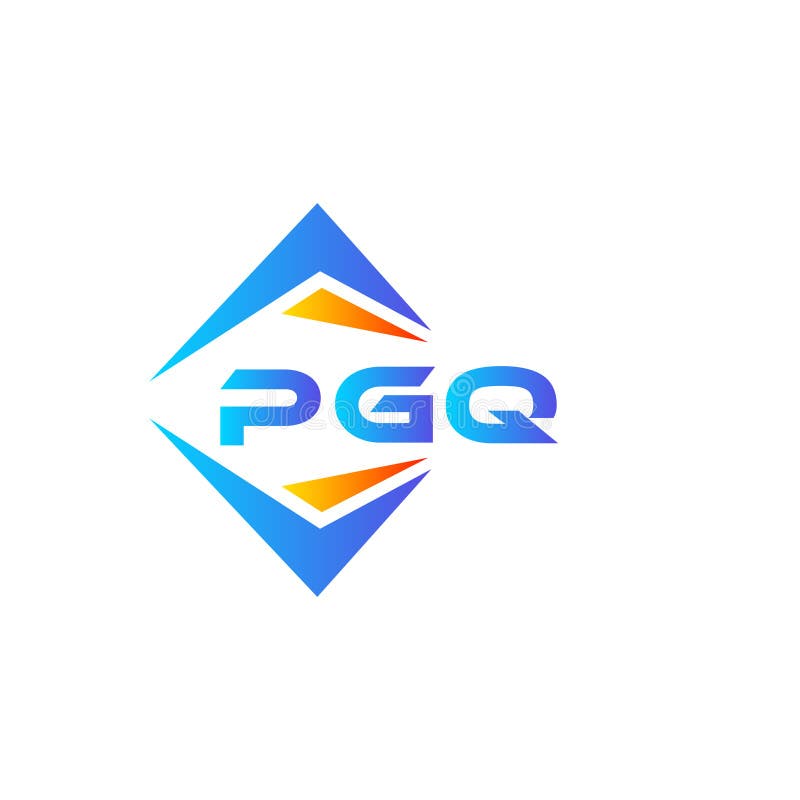 PGQ Abstract Technology Logo Design on White Background. PGQ Creative ...
