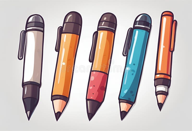 Thick Lead Pencil for Sketching.Cartoon Retro Abstract Art.AI Generated ...