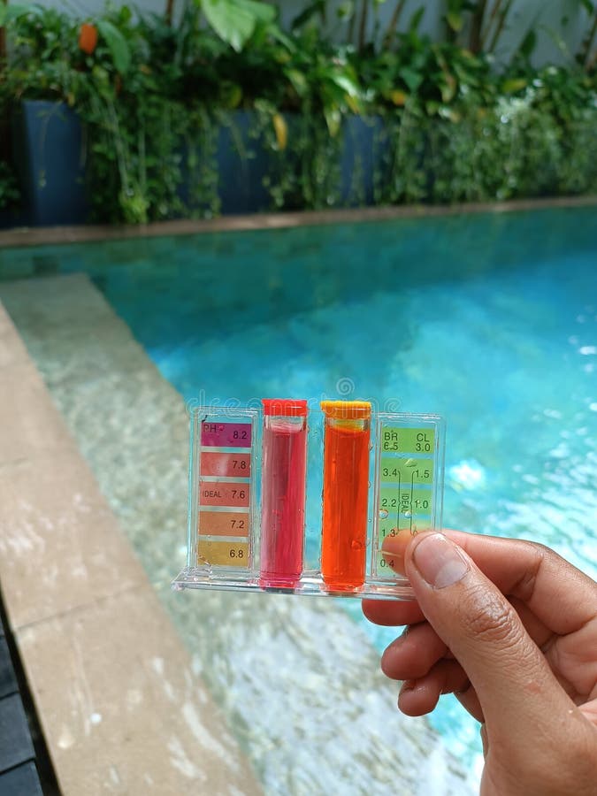Ph and Chlorine Water Test for Pool Stock Photo - Image of clorine ...
