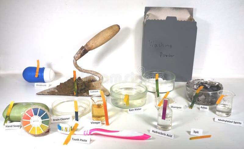 The PH Grade Og Some Everyday`s Non-food Items Stock Image - Image of ...