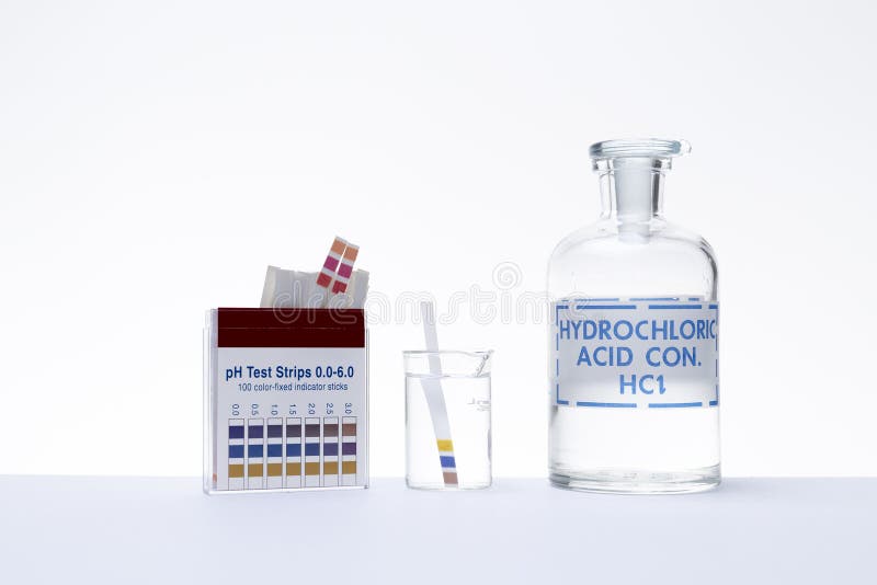 PH of hydrochloric acid stock photo. Image of discovery - 265474976