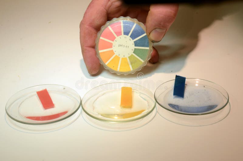 PH indicator sheets. stock image. Image of indicator - 95394461