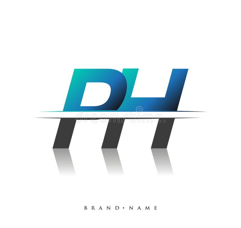 PH Initial Logo Company Name Colored Black and Blue, Simple and Modern ...