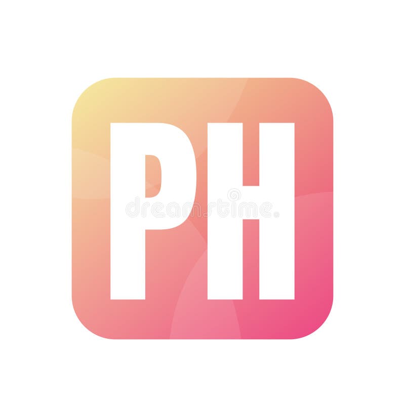 PH Letter Logo Design with Simple Style Stock Vector - Illustration of ...