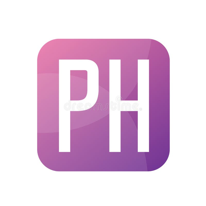 PH Letter Logo Design with Simple Style Stock Vector - Illustration of ...