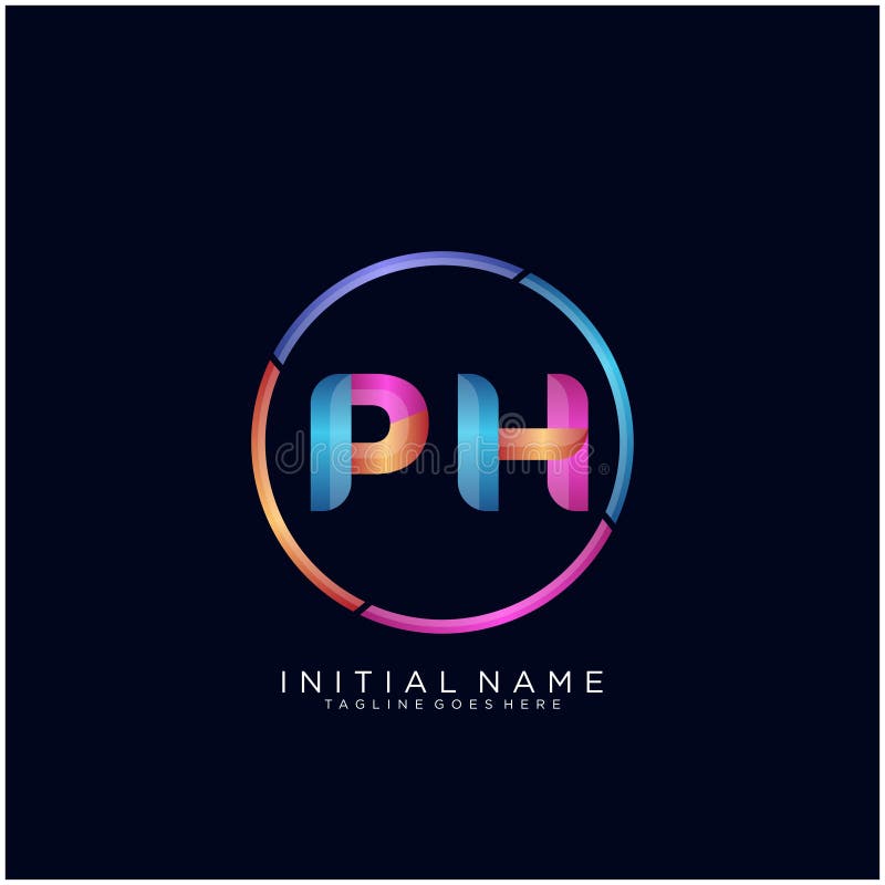 PH Letter Logo Icon Design Template Elements Stock Vector ...