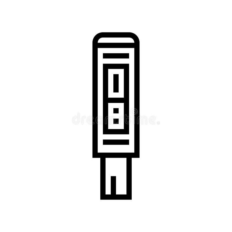 Ph Meter Engineer Line Icon Vector Illustration Stock Illustration ...