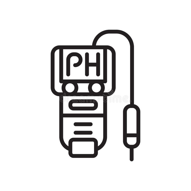 Ph Meter Icon Vector Isolated on White Background, Ph Meter Sign Stock ...