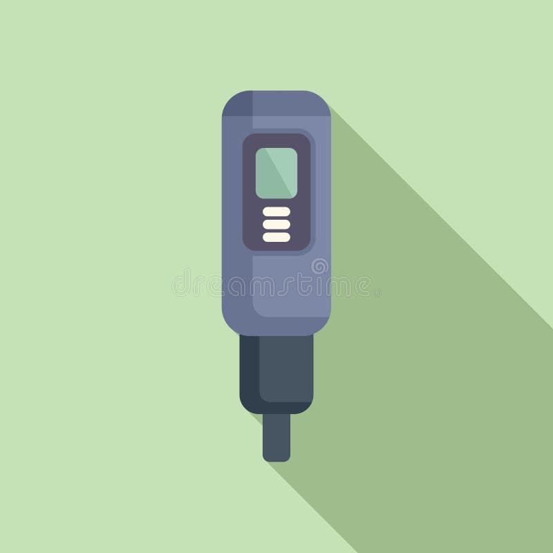 Ph Meter Probe Icon Flat Vector. Soil Test Kit Stock Illustration ...