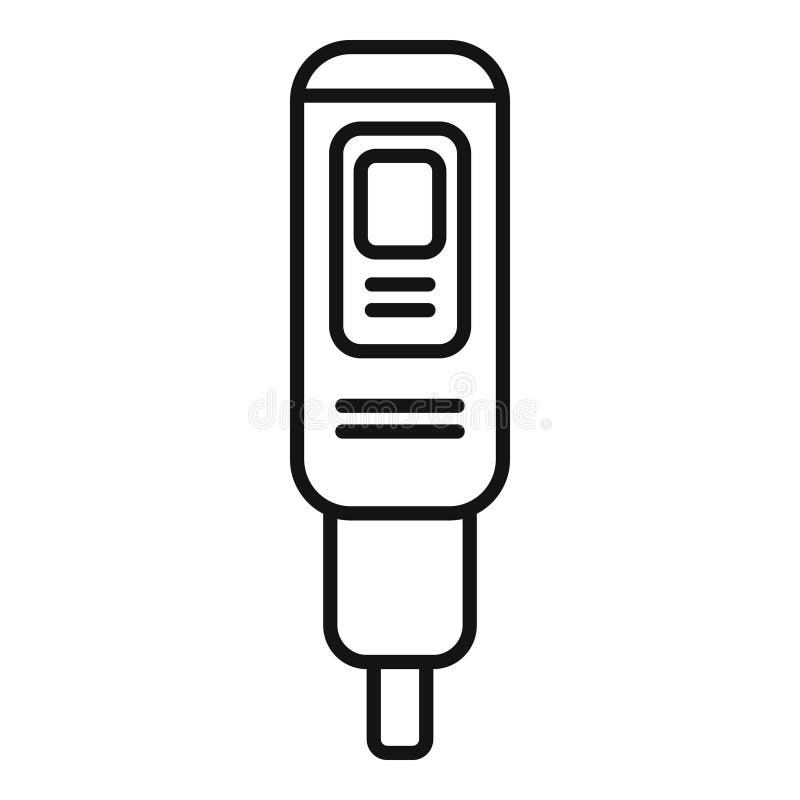 Ph Meter Probe Icon Outline Vector. Soil Test Kit Stock Illustration ...