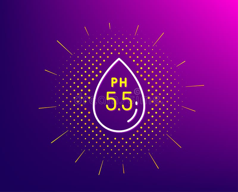 Ph Neutral Line Icon. Clinically Tested Sign. Water Drop. Vector Stock ...