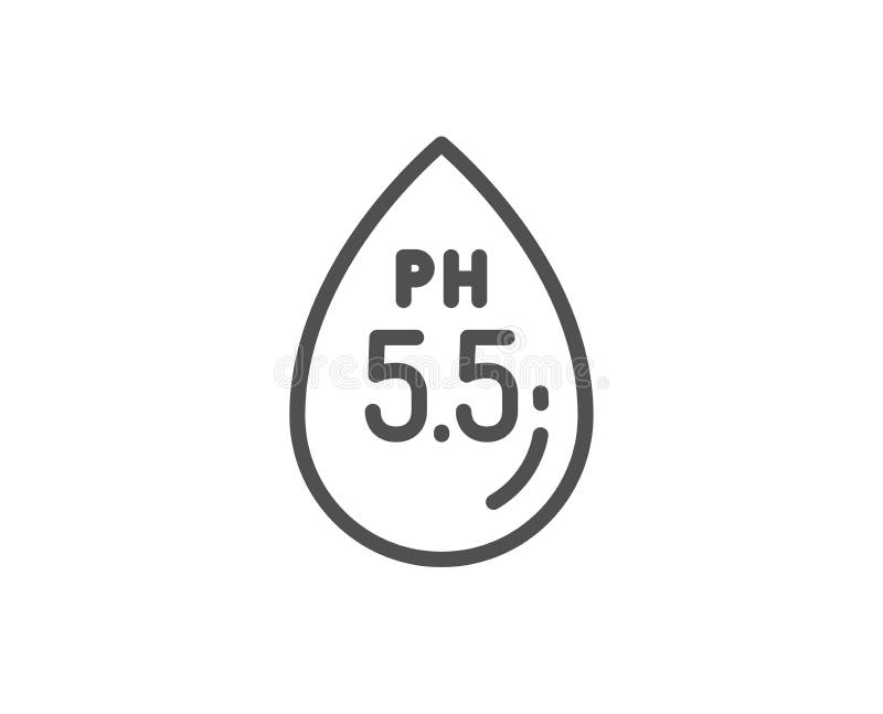 Ph Neutral Line Icon. Clinically Tested Sign. Water Drop. Vector Stock ...