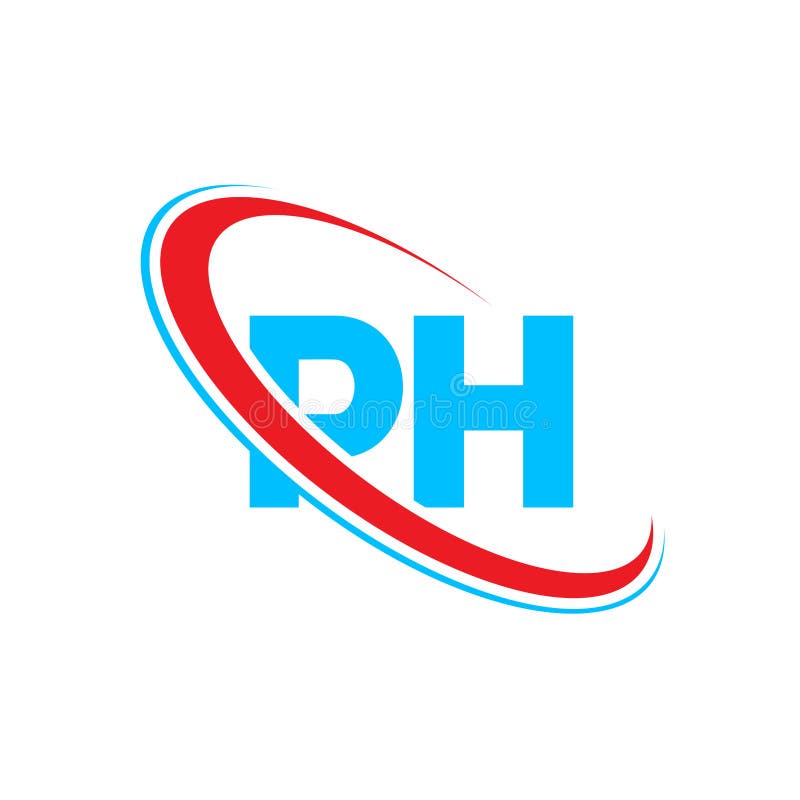 PH P H Letter Logo Design. Initial Letter PH Linked Circle Uppercase ...