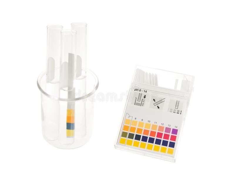 PH Paper and Tube Solution with PH Values Stock Image - Image of ...