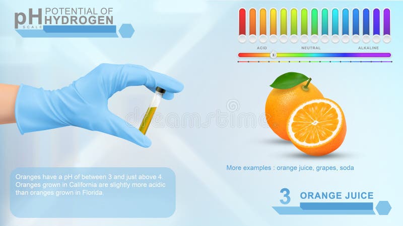 Ph Scale Infographic Illustration, PH Scale Three Properties Stock ...