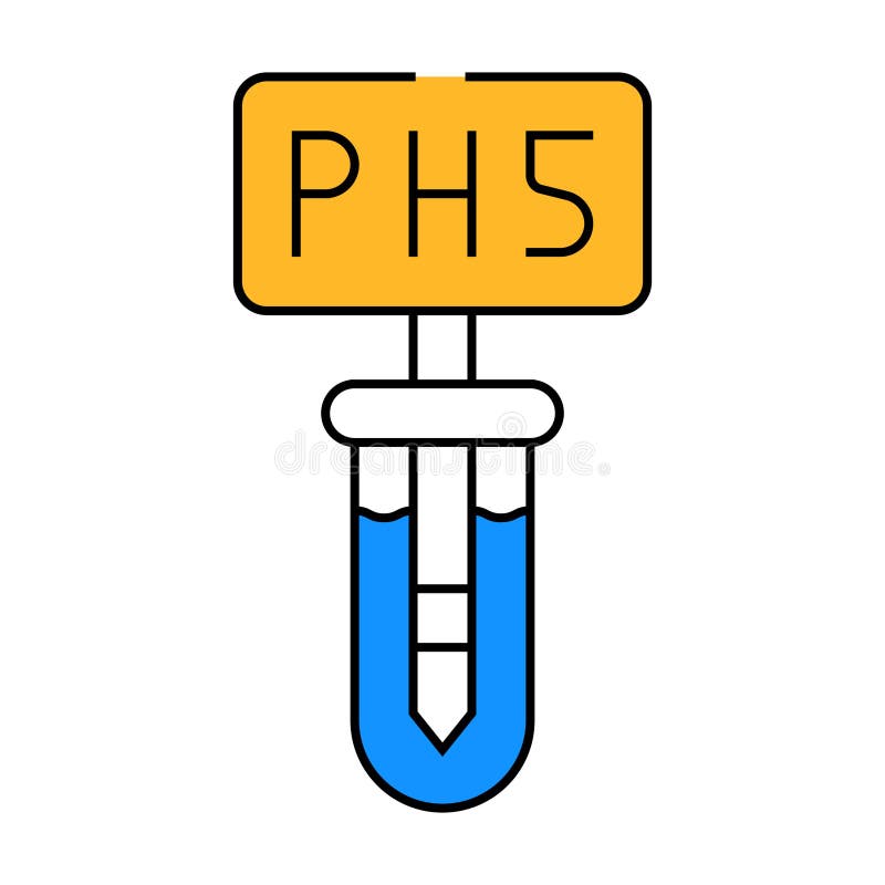Ph5 Test Icon Color Illustration Stock Vector - Illustration of test ...