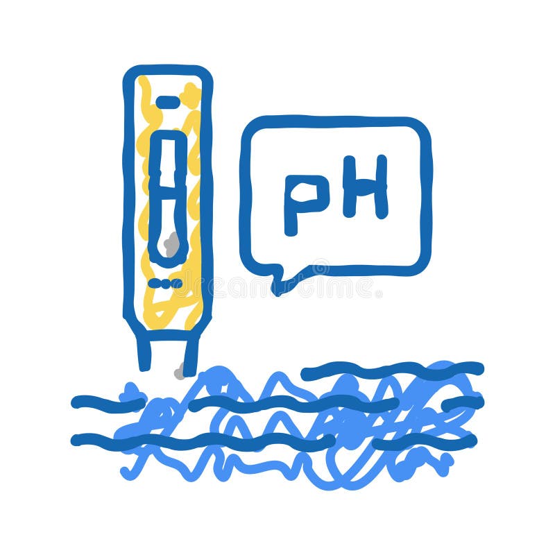 Ph Water Icon Doodle Illustration Stock Illustration - Illustration of ...
