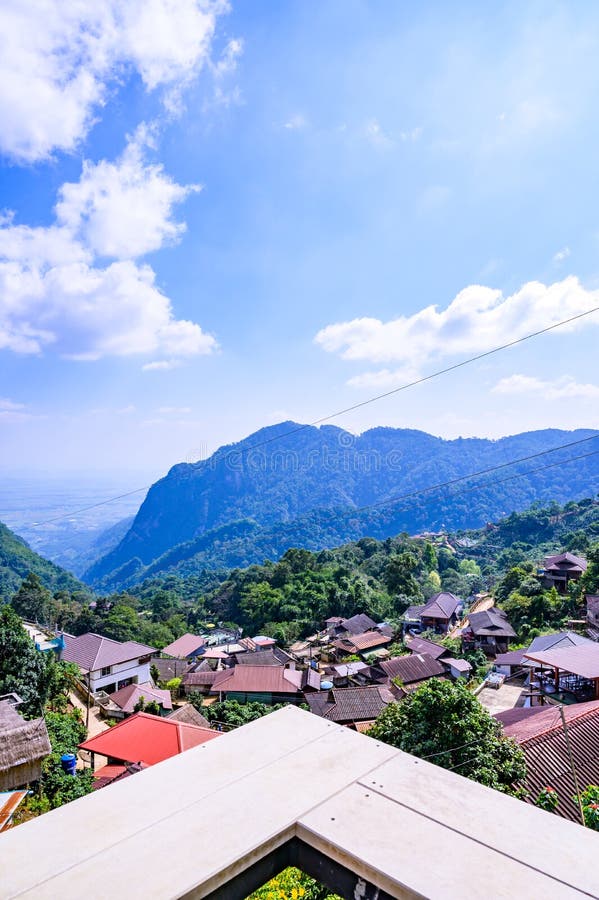 Pha Hi Village on the Mountain Stock Image - Image of culture, mountain ...