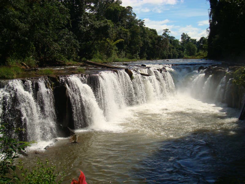 Pha Suam Waterfall stock image. Image of waterfall, attraction - 195338839