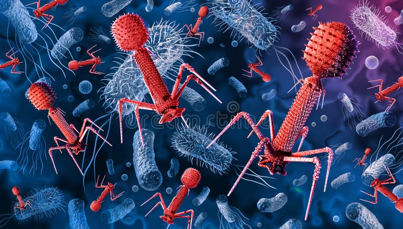 Bacteriophages Background Stock Illustrations – 89 Bacteriophages ...