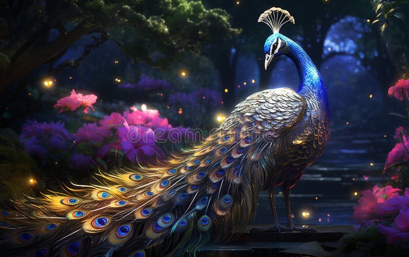 Phantasmal Iridescent Scene: an Illustration" Generative AI Stock ...