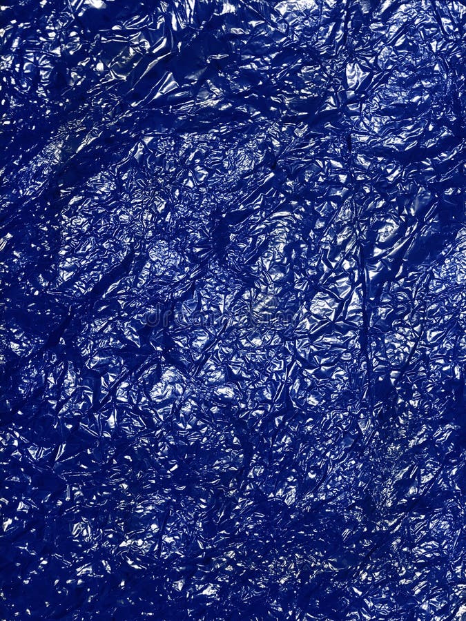Phantom Blue Color Rumpled Paper Foil Texture Background. Stock Image ...