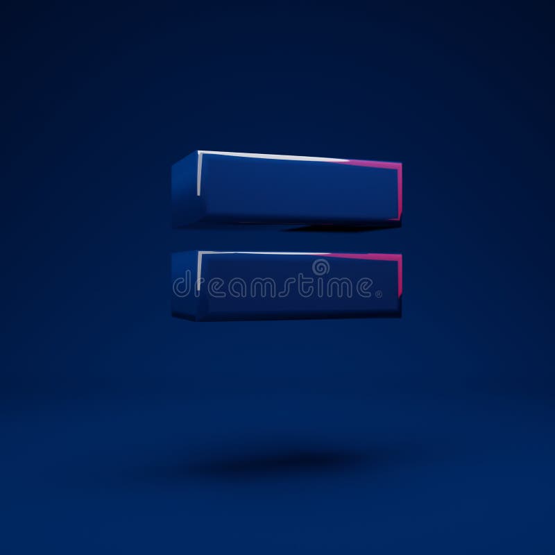 Phantom Blue 3d Equals Symbol Stock Illustration - Illustration of ...