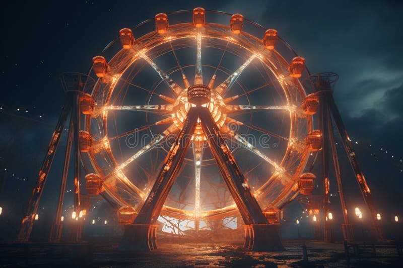 Phantom Carnival Ferris Wheel a Phantom Carnival Stock Illustration ...