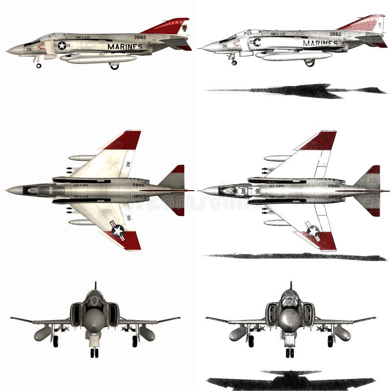 F-4 Phantom stock image. Image of aircraft, airplane, tail - 2918129