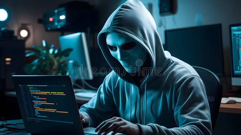 The Phantom Hacker a Dark Web Enigma. Stock Illustration - Illustration ...