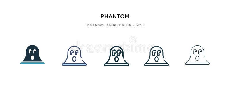 Phantom Icon in Different Style Vector Illustration. Two Colored and ...