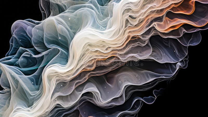 Phantom Luminance in Recursive Wireframe a Cerebral Background Stock ...