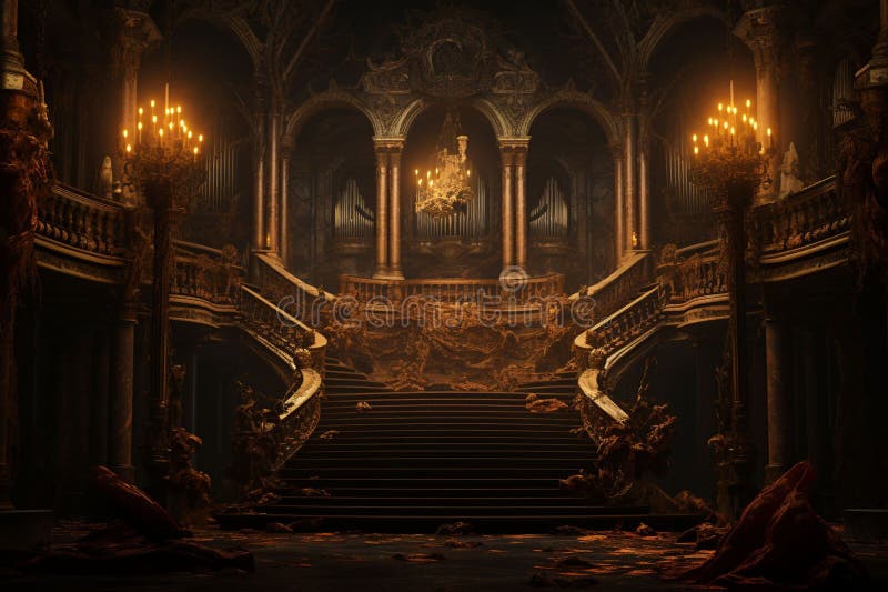 Phantom Opera House a Phantom Haunting an Stock Illustration ...