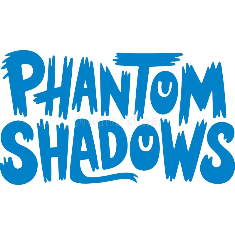 Phantom Shadows Text Art Design Stock Illustration - Illustration of ...