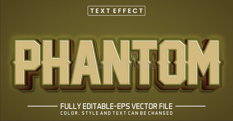 Phantom Text Style Effect Editable Stock Illustration - Illustration of ...