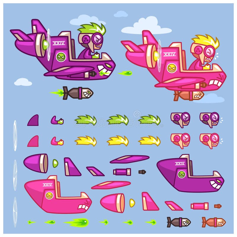 Geeky Boy Game Sprites stock vector. Illustration of endless - 60632135