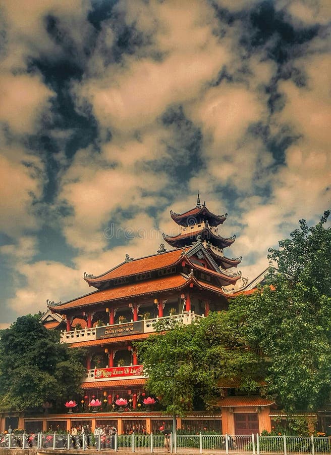 Phap Hoa pagoda editorial photography. Image of temple - 181054507