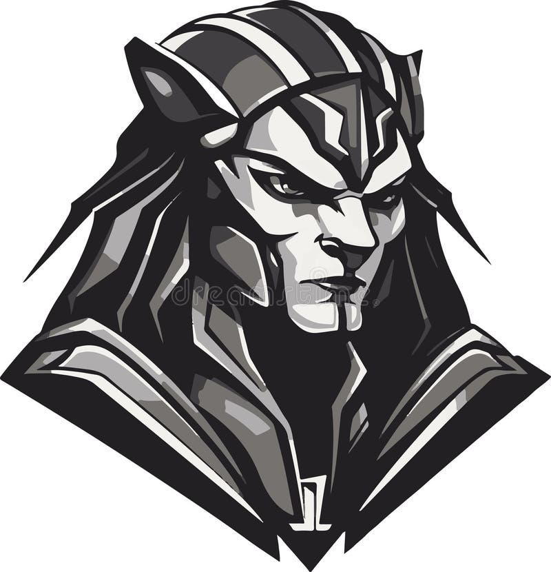 Pharaoh Man Emblem Logo Template. Print, Tattoo Illustration of Pharaoh ...