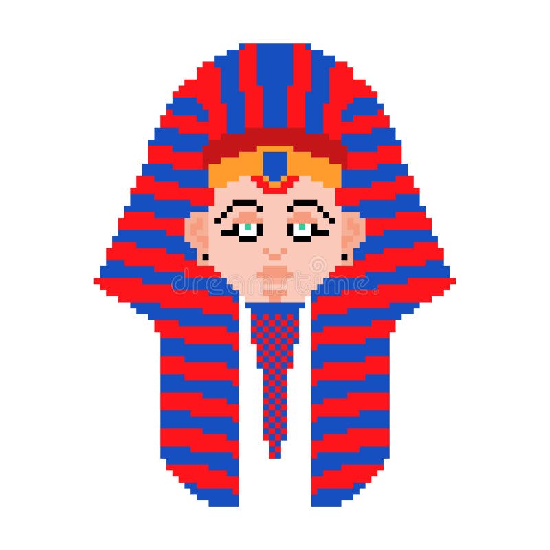 Pharaoh Pixel Art. 8 Bit Rulers of Ancient Egypt Stock Vector ...
