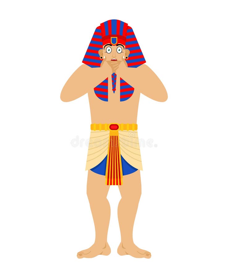 Pharaoh Scared OMG. Rulers of Ancient Egypt Oh My God Stock Vector ...