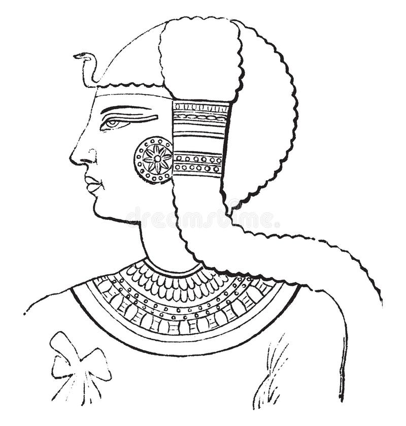 Pharaoh, Vintage Illustration Stock Vector - Illustration of line ...
