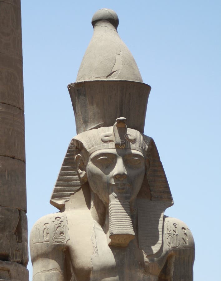Pharaon statue in temple stock photo. Image of historic - 83364754