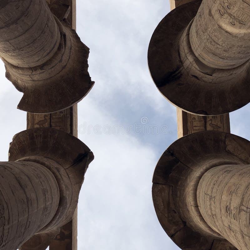 Pharaonic Column - Karnak Temple Stock Photo - Image of temple ...