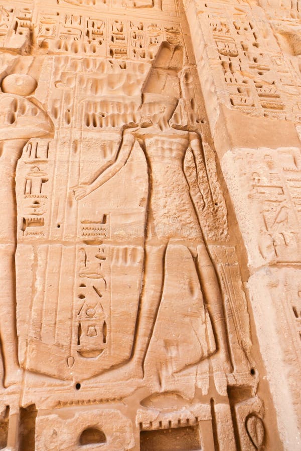 Pharaonic Inscriptions at Egyptian Temple - Egypt Stock Image - Image ...